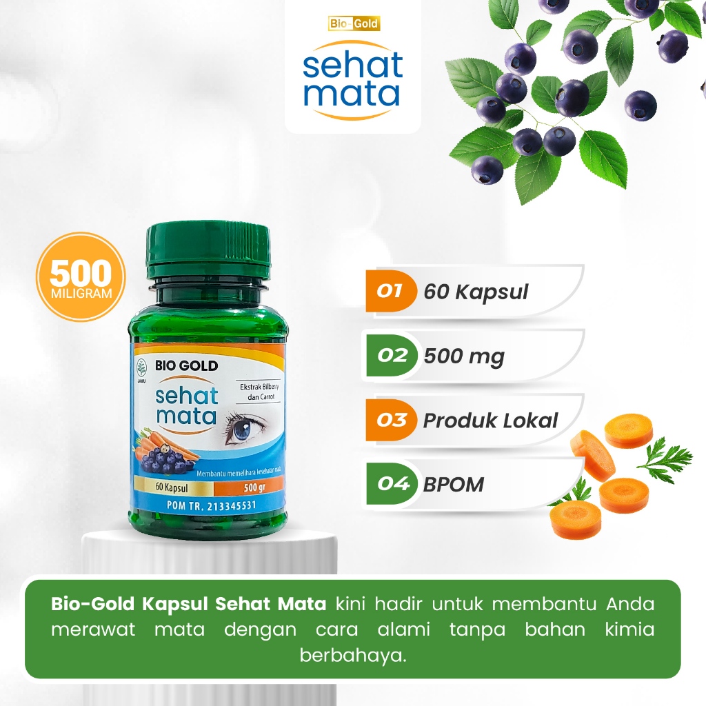 Jual Kapsul Sehat Mata Bio Gold Suplement dari Ekstrak Wortel dan ...