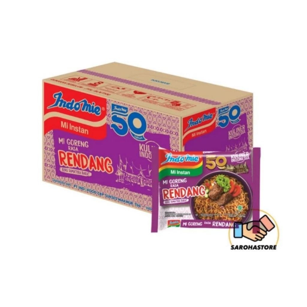 Jual INDOMIE MIE GORENG RASA RENDANG PER KARTON/40 PCS | Shopee Indonesia