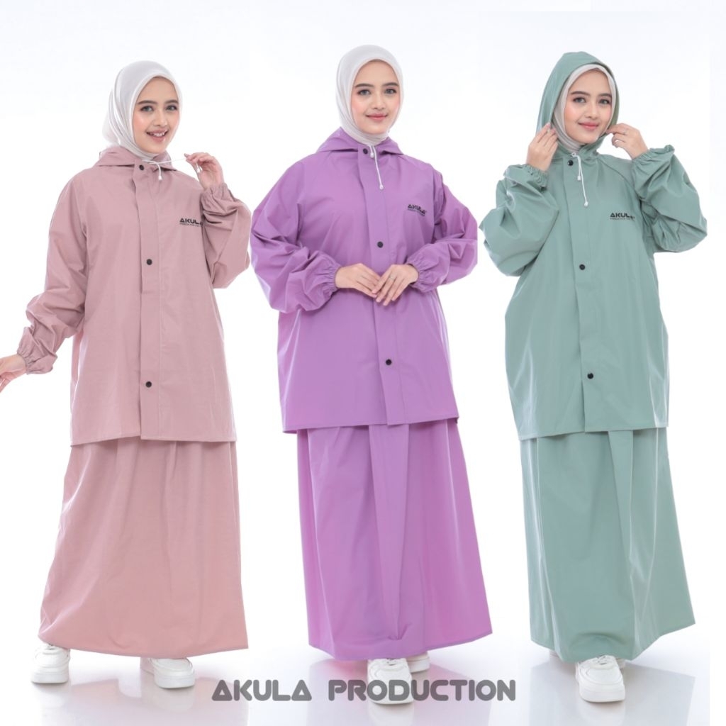 Jual Jas Hujan Rok Wanita Premium by AKULA Anti Rembes | Shopee Indonesia