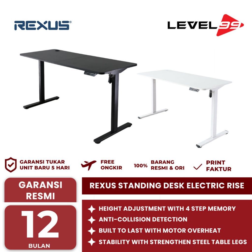 Jual Rexus Standing Desk Electric Rise | Shopee Indonesia