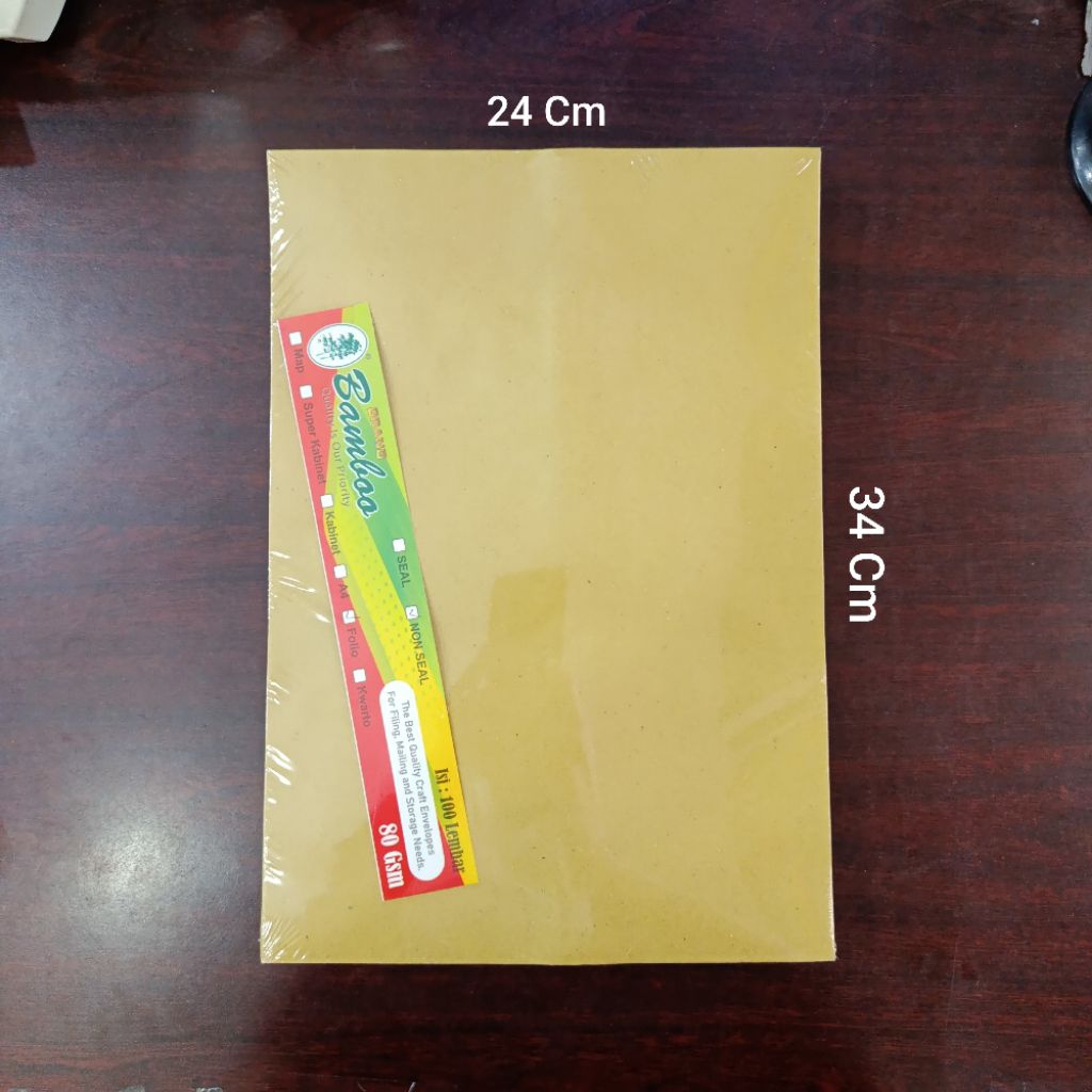 Jual Amplop Coklat F4 Folio Legal 24 x 34 cm (isi 100) | Shopee Indonesia