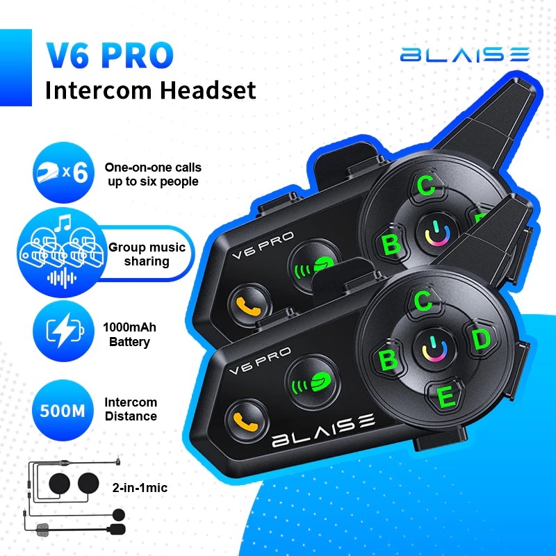 Jual INTERCOM BLAISE V6 PRO INTERCOM MUSIC SHARING SAMBIL NGOBROL ...