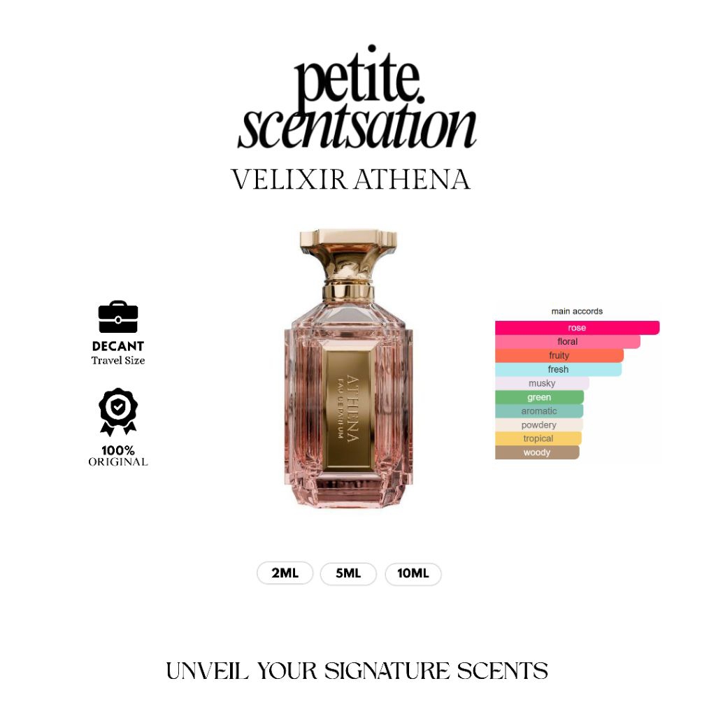 Jual Decant Perfume Velixir Athena Eau De Parfum For Unisex | Shopee ...