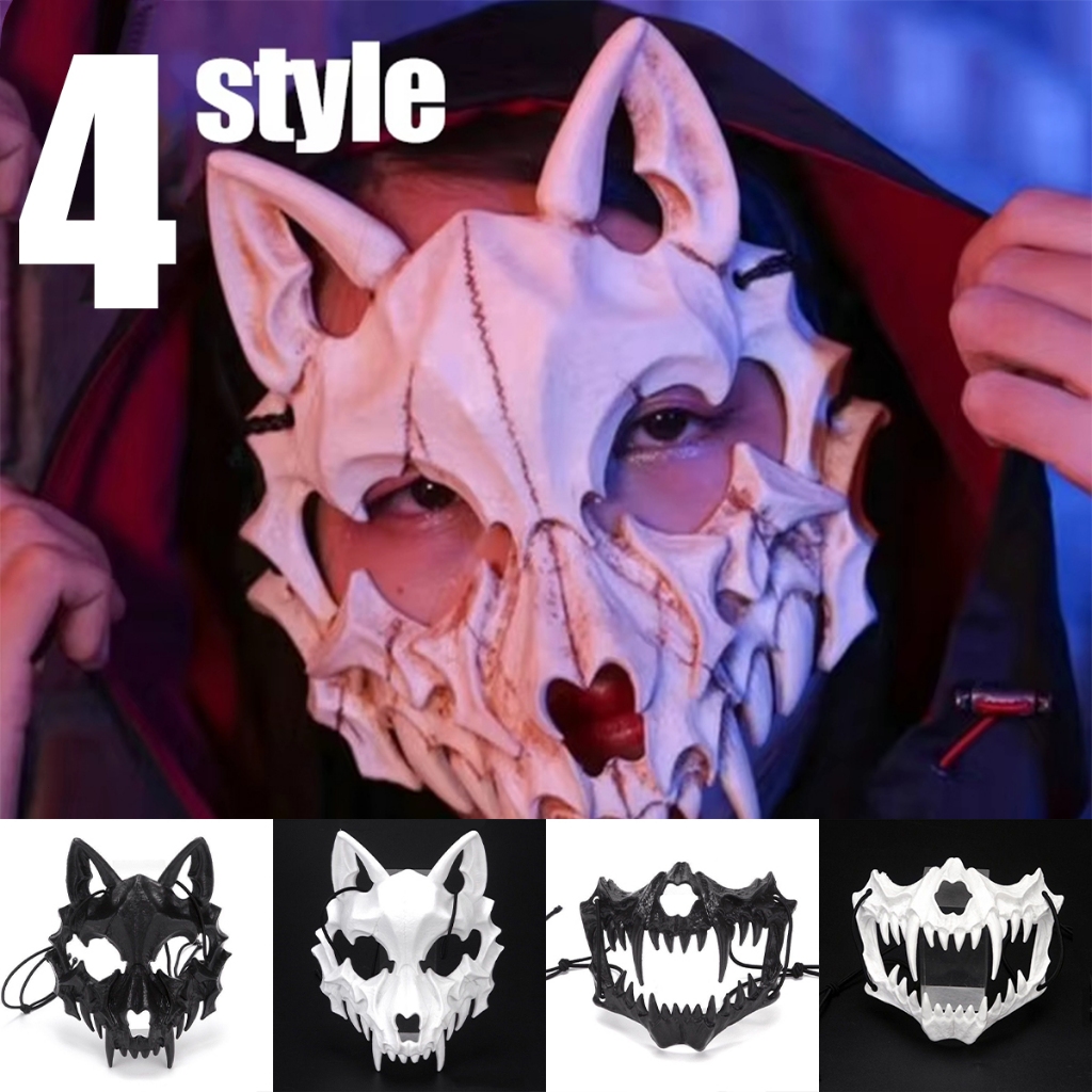 Jual Topeng tengkorak seram Naga God Berpakaian Pria Wanita Topeng ...