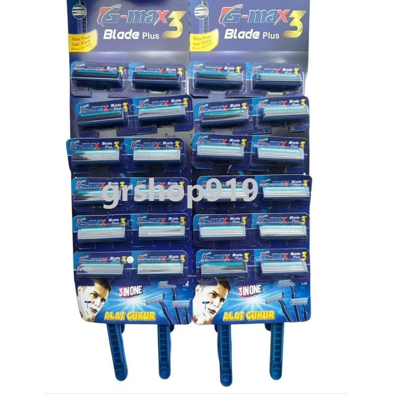 Jual Pisau Cukur 3 Mata Silet Blade Gmax Jenggot Kumis Super Tajam per 4pcs | Shopee Indonesia