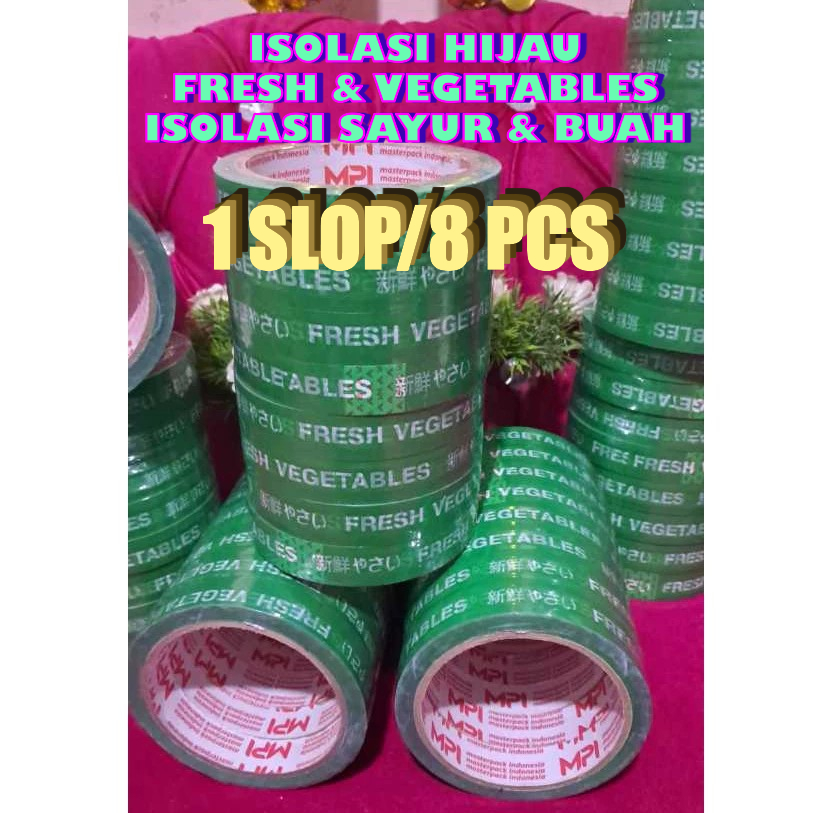 Jual PROMO 8 PCS-Isolasi Fresh Hijau 18 mm x 50 Meter-Lakban Untuk ...