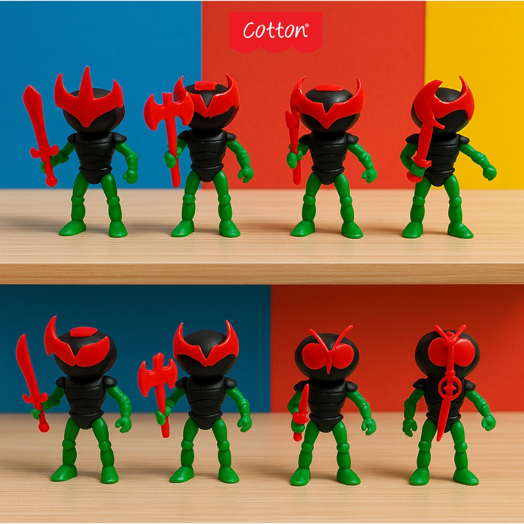 Jual Mainan Action Figure Mini Anak Robot EMAN COTTON LOZTOYS 3D Joint ...