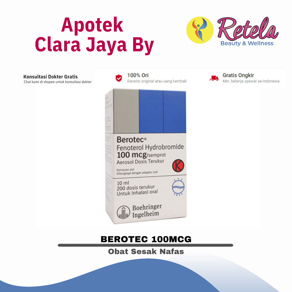 Jual BEROTEC 100MCG HFA INH ( Fenoterol HBr 100 mcg ) / Asma | Shopee Indonesia