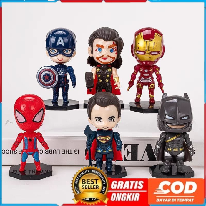 Jual Cake Topper Action Figure Marvel Avengers Iron man spiderman ...