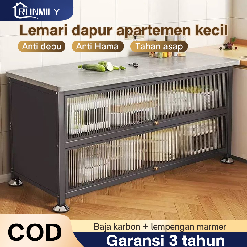 Jual Lemari Dapur Serbaguna/Lemari Dapur Besi Estetik Minimalis /Lemari ...