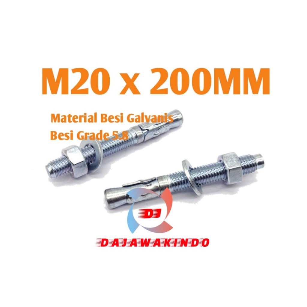 Jual Angkur Trubolt M20 x 200 / Wedge Anchor M20 x 200 Galvanis ...