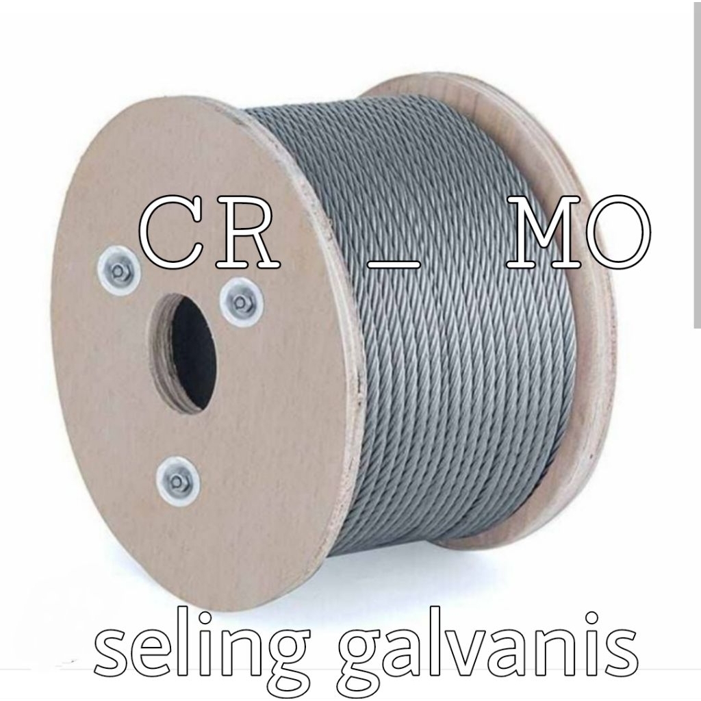 Jual Tali kawat seling baja galvanis 1.5 2 3 4 5 8 mm Kabel Sling wire rope seling tali kawat ...