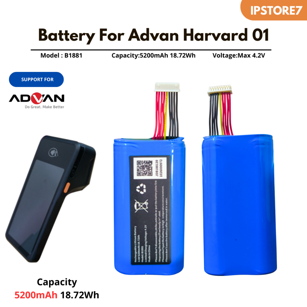 Jual Baterai Batre Battery Mesin Kasir Android Advan Harvard 01 5200mAh ...