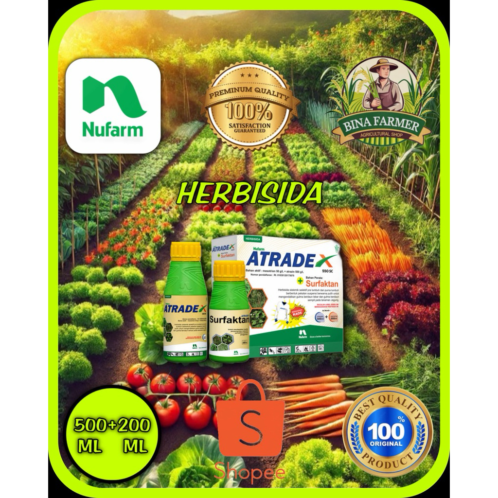 Jual ATRADEX 550SC HERBISIDA Racun Rumput Jagung, Racun Gulma Pada ...