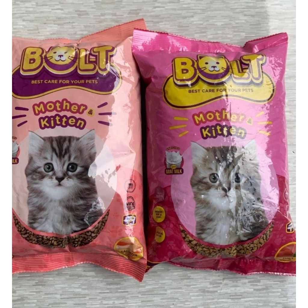 Jual Bolt Mother Kitten Tuna dan Salmon 500gr Dry Food Makanan Kucing ...