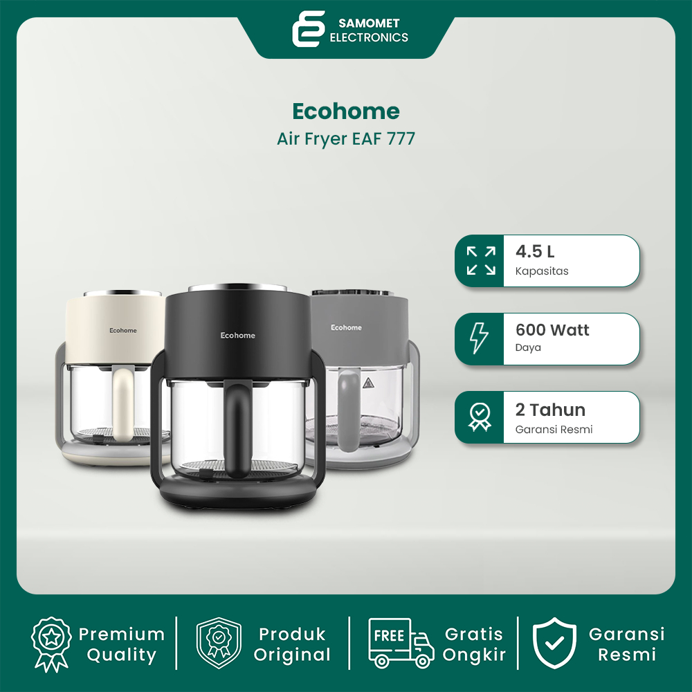 Jual ECOHOME Air Fryer & Dehydrator 8 in 1 Function EAF-777 4.5L ...