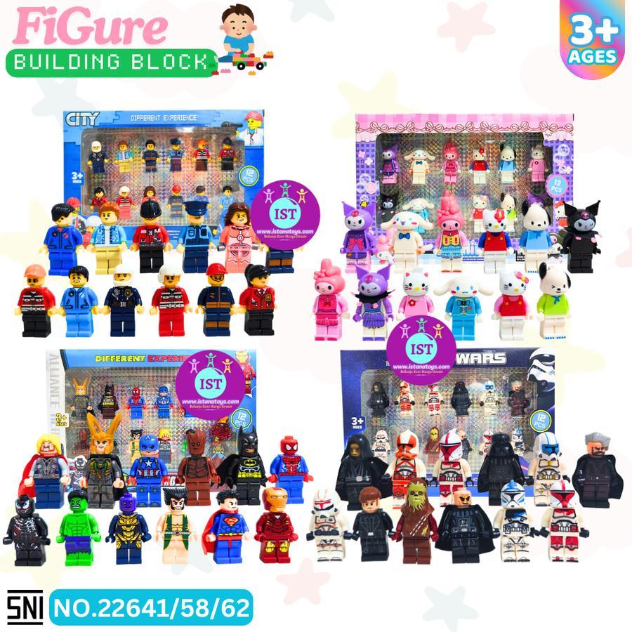 Jual COM Mainan Figure Building Block 12pc Karakter No.22641/58/62 ...