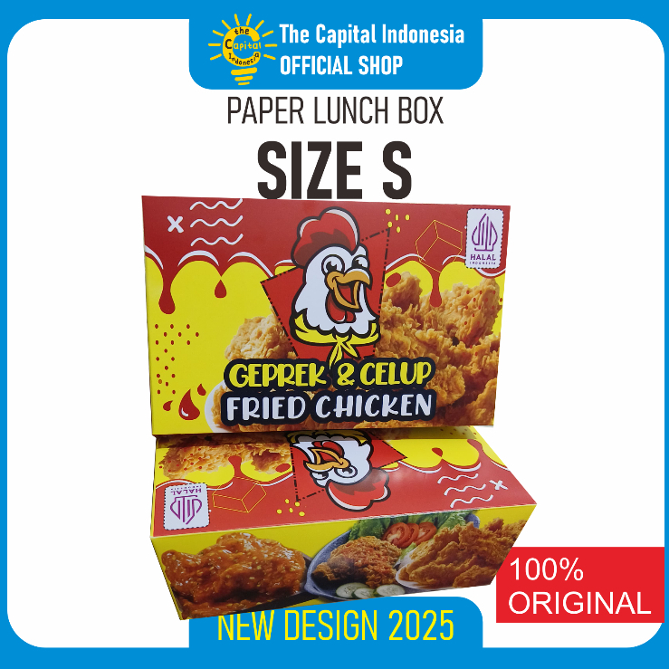 Jual SIZE S IVORY paper lunch box ayam celup dkriuk fried chicken ...