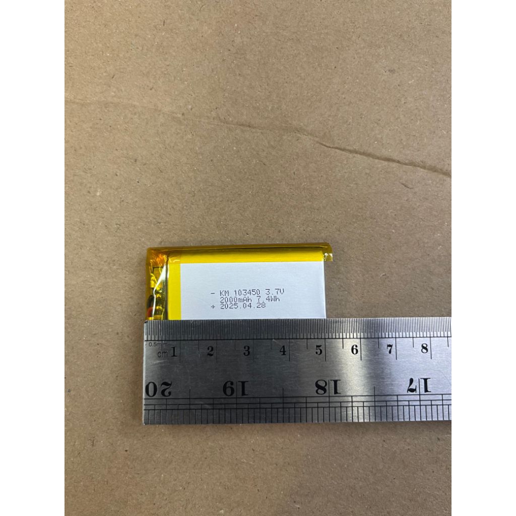 Jual Baterai lithium polymer KM 103450 2000mAh 3,7volt 7,4wh | Shopee Indonesia