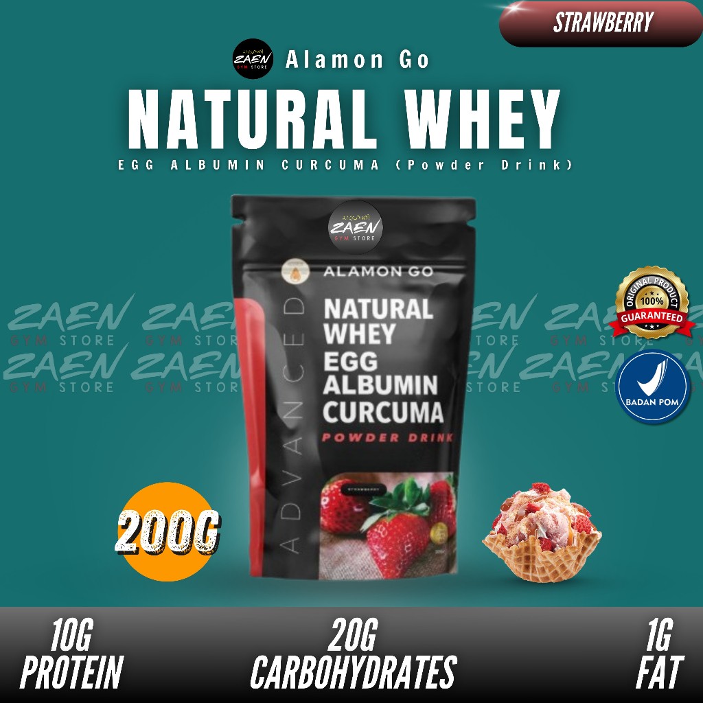 Jual ALAMON GO NATURAL WHEY EGG ALBUMIN CURCUMA POWDER DRINK 200GR ...