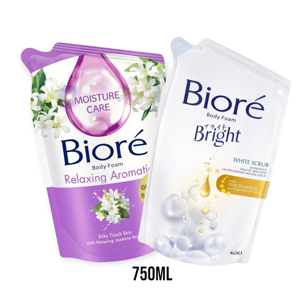 Jual BIORE body foam / BIORE sabun mandi cair isi 750ml [2 varian aroma ...