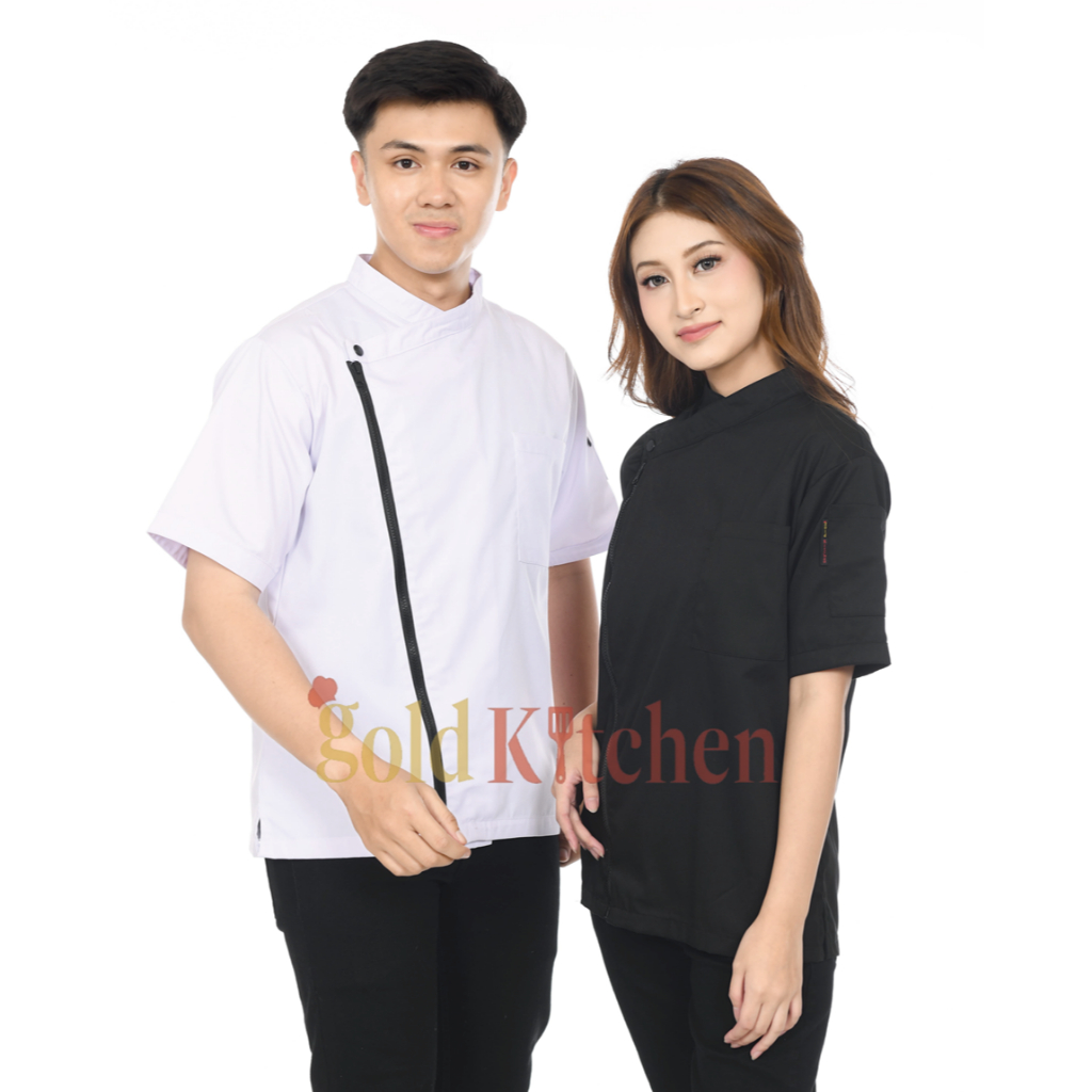 Jual Baju Chef Baju Koki Seragam Kerja Kitchen Uniform Chef Pria Wanita ...
