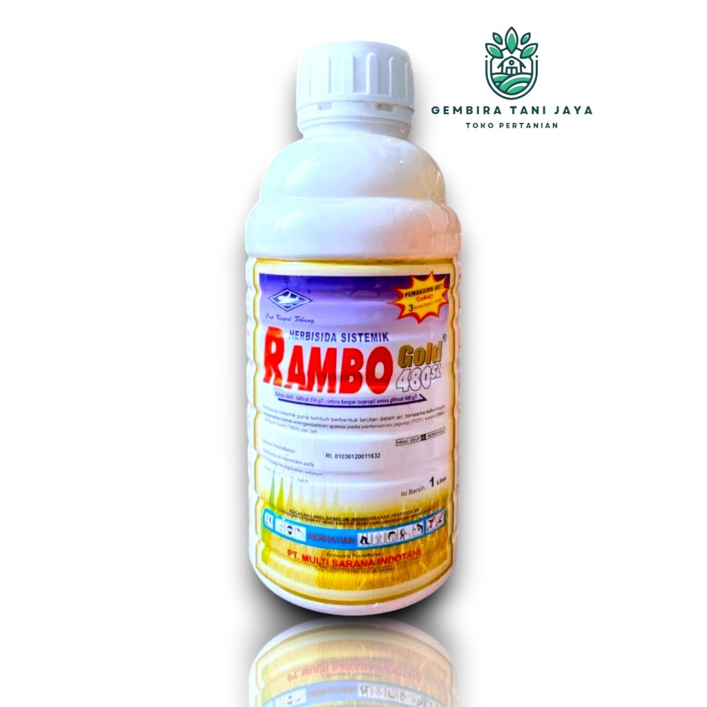 Jual Rambo Gold 480SL 1liter Herbisida Sistemik Obat Pembasmi Rumput ...