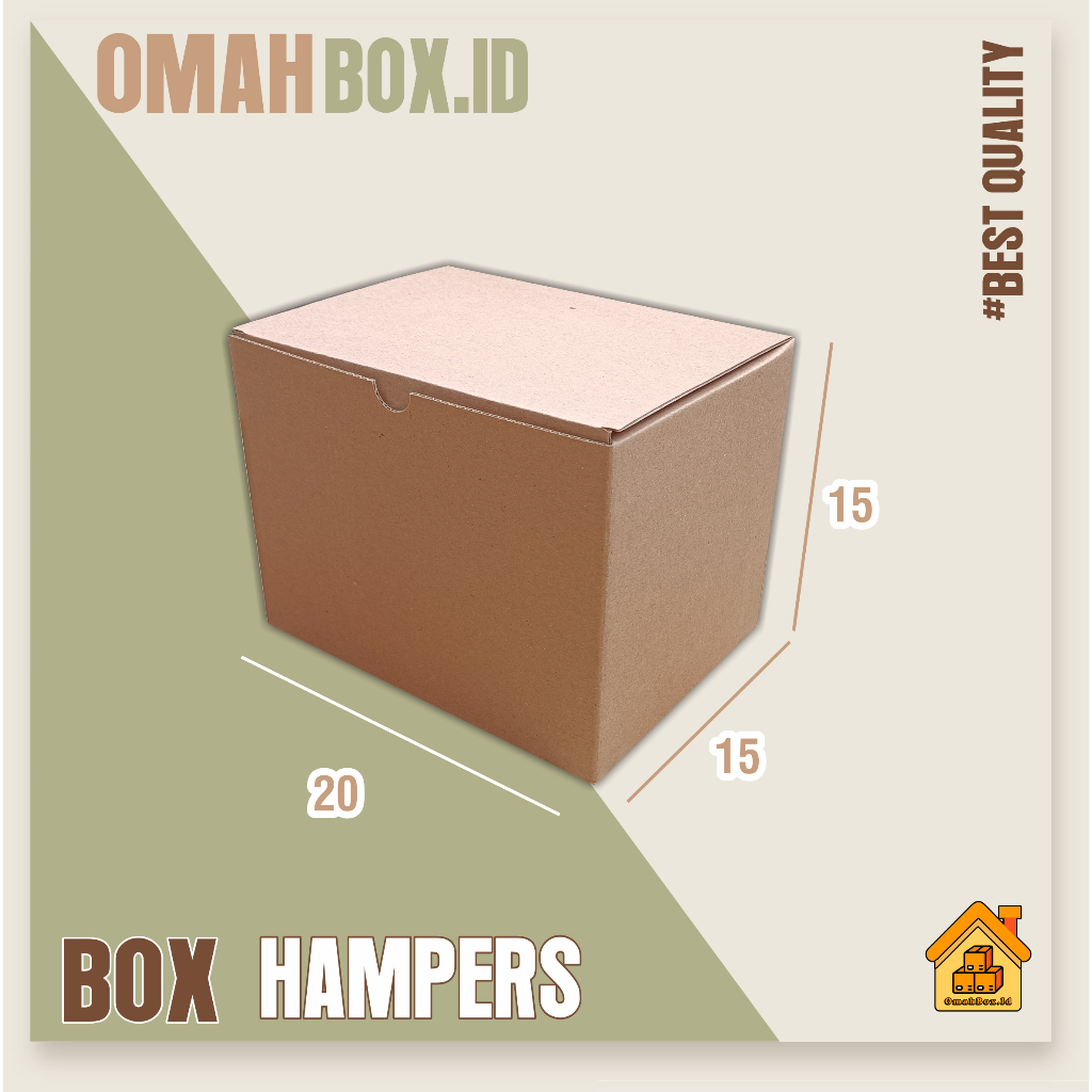Jual Box Hampers 20x15x15 cm E FLUTE | kardus box polos | kardus diecut ...