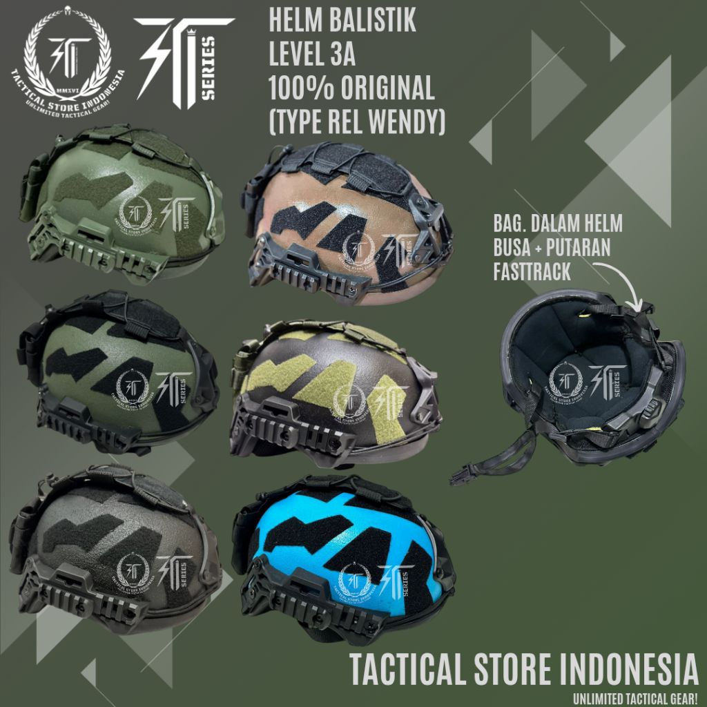 Jual 100% ORIGINAL HELM BALISTIK LEVEL 3A REL WENDY Versi SCORPIO ...