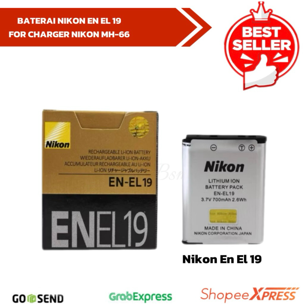 Jual Battery for Nikon EN-EL19 / ENEL19 Camera Coolpix S2500 / S2600 / S2700 / S2800 / S2900 ...