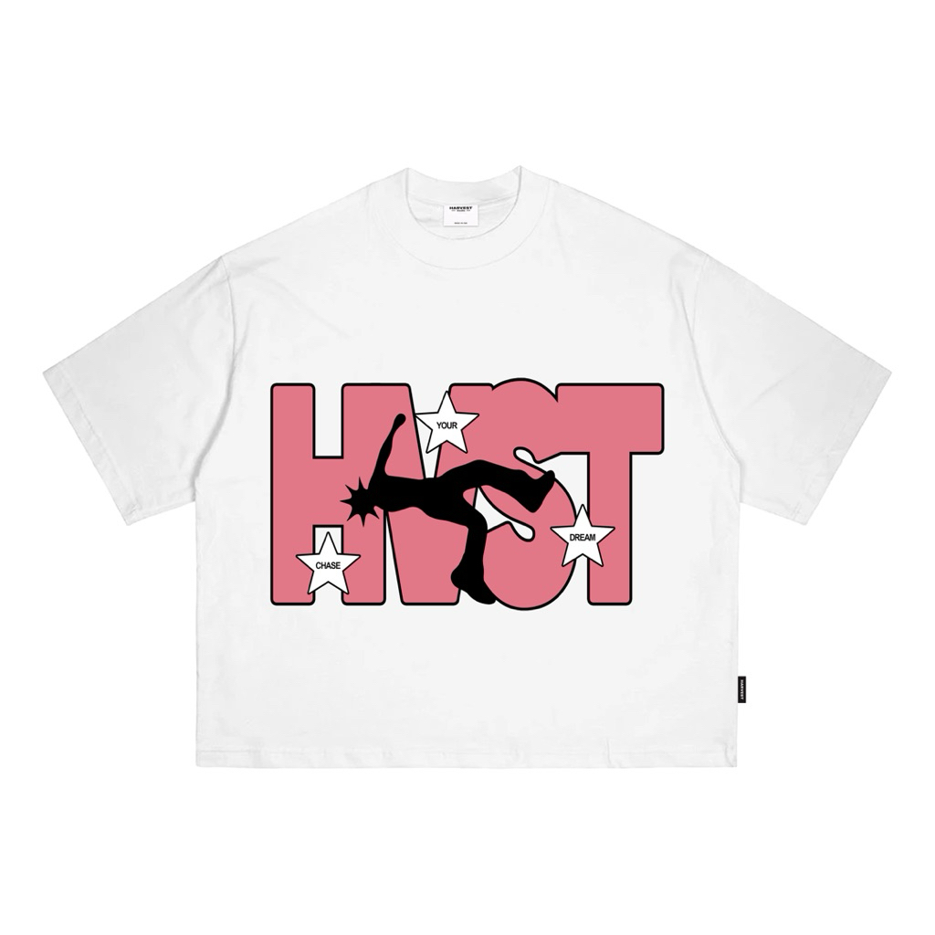 Jual T-Shirt | Boxy Fit | HVST | white | Harvest Studio | Shopee Indonesia