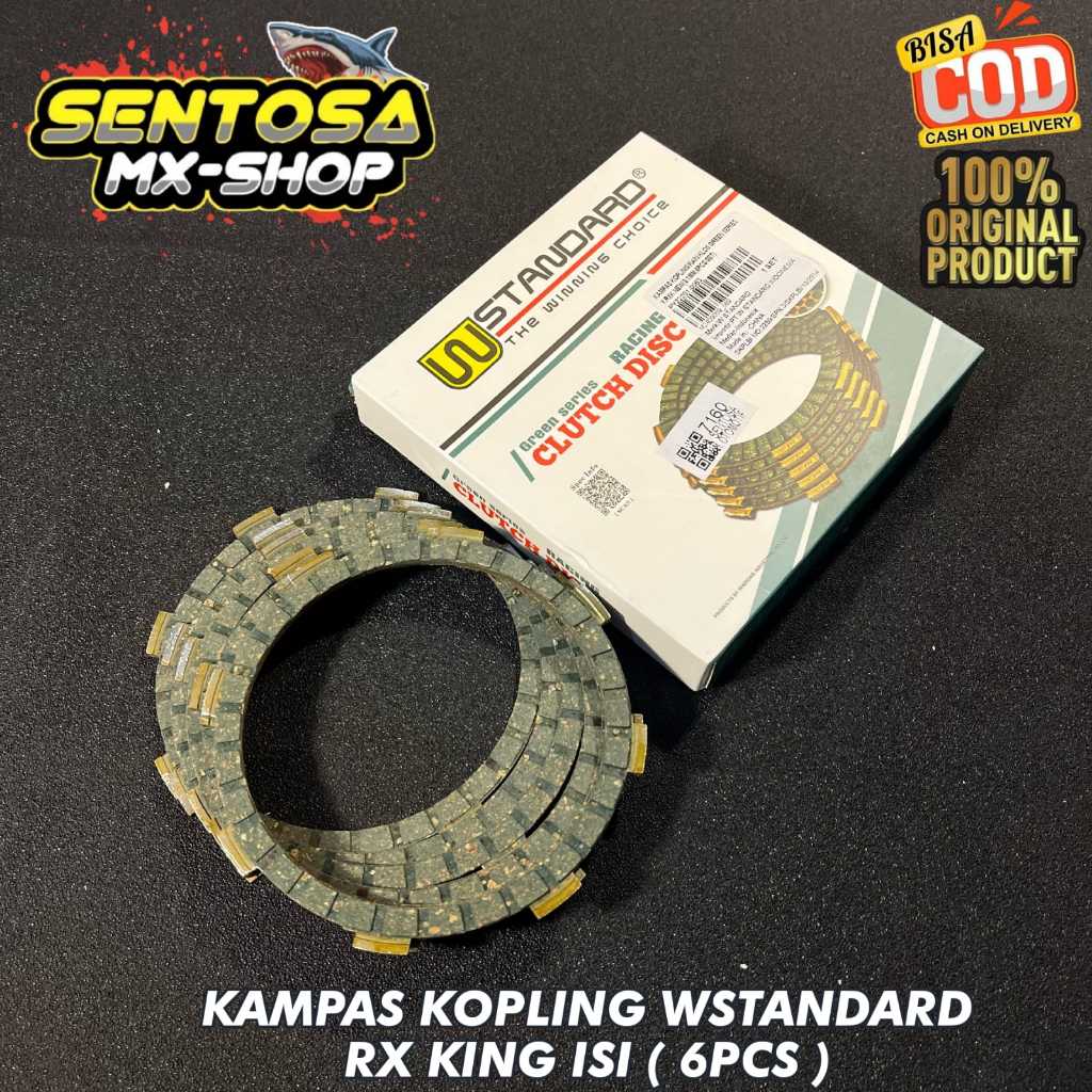 Jual [ WSTANDARD ] KAMPAS KOPLING / KAIN KLOS RX KING GREEN SERIES TEBAL 3.1mm ISI ( 6pcs ...
