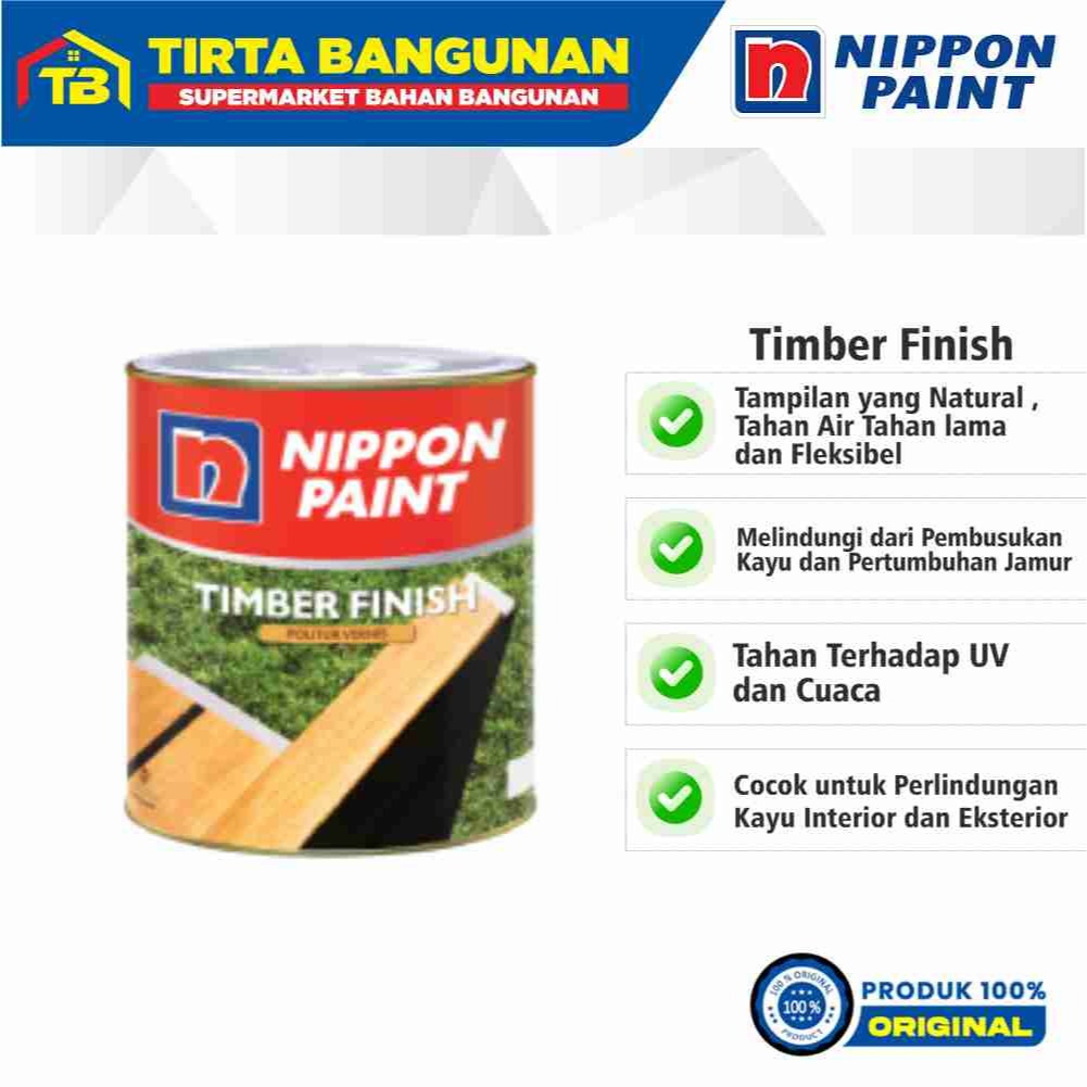 Jual NIPPON PAINT TIMBER FINISH / CAT VARNISH / CAT PELINDUNG KAYU ...