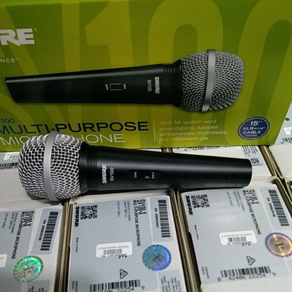 Jual MIC KABEL SHURE SV100 MICROPHONE CABLE SHURE SV100 ORIGINAL Mic ...