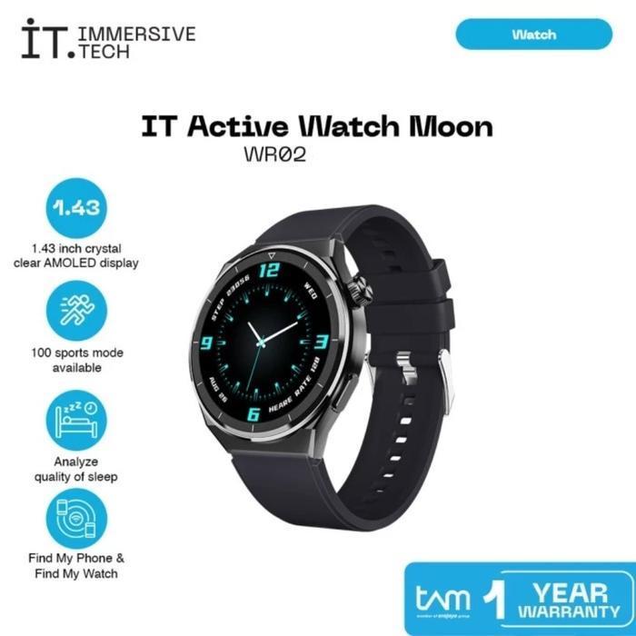 Jual IT Active Watch Moon Smartwatch Sport Jam Olahraga Pintar WR02 | Shopee Indonesia