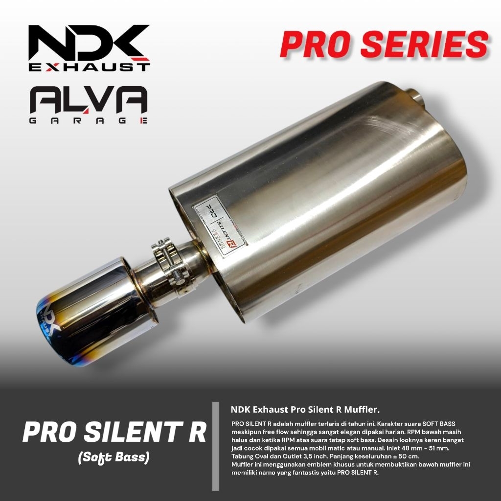 Jual Knalpot Mobil Racing NDK Exhaust Muffler Pro Silent R | Shopee ...
