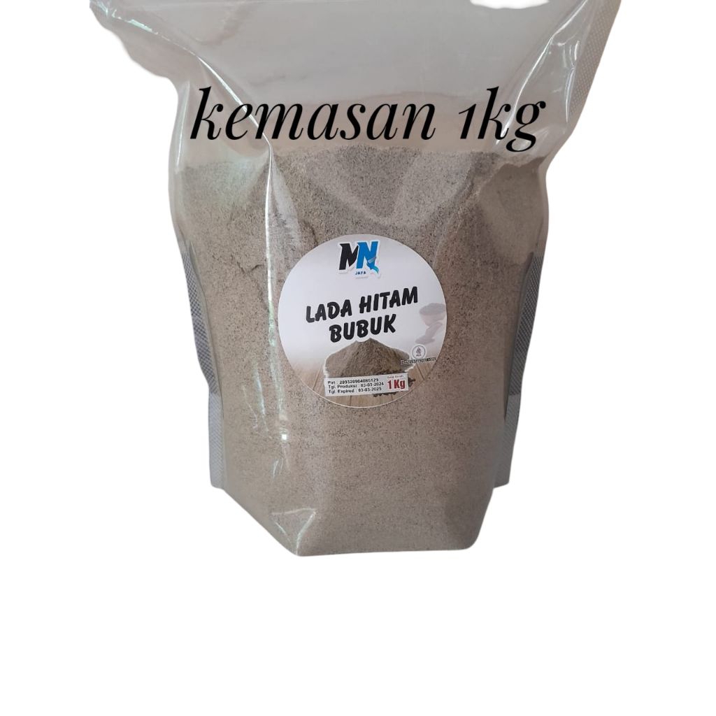 Jual ( kemasan 1kg ) Lada Hitam Bubuk 100% Murni / Lada bubuk Hitam ...