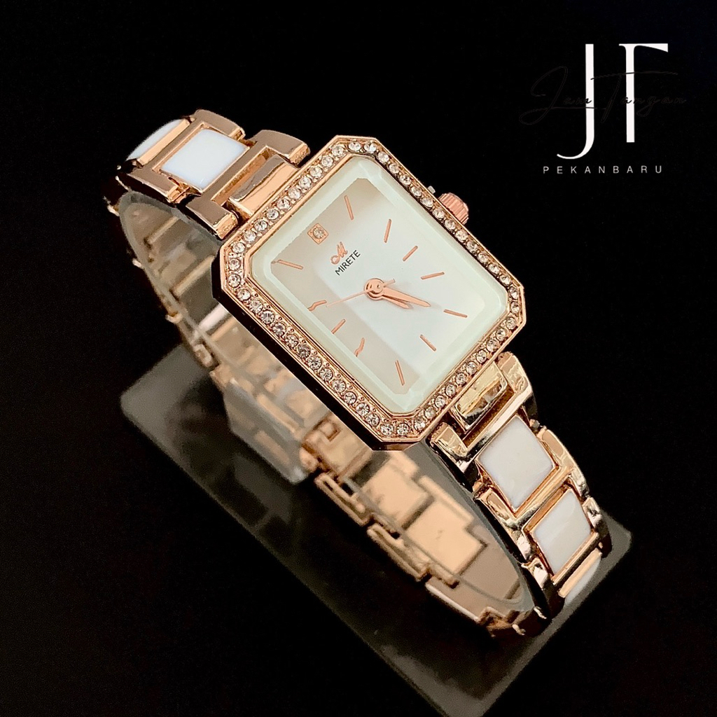 Jual Jam Tangan Cewek Persegi Rantai Keramik Stainless Steel Terbaru ...