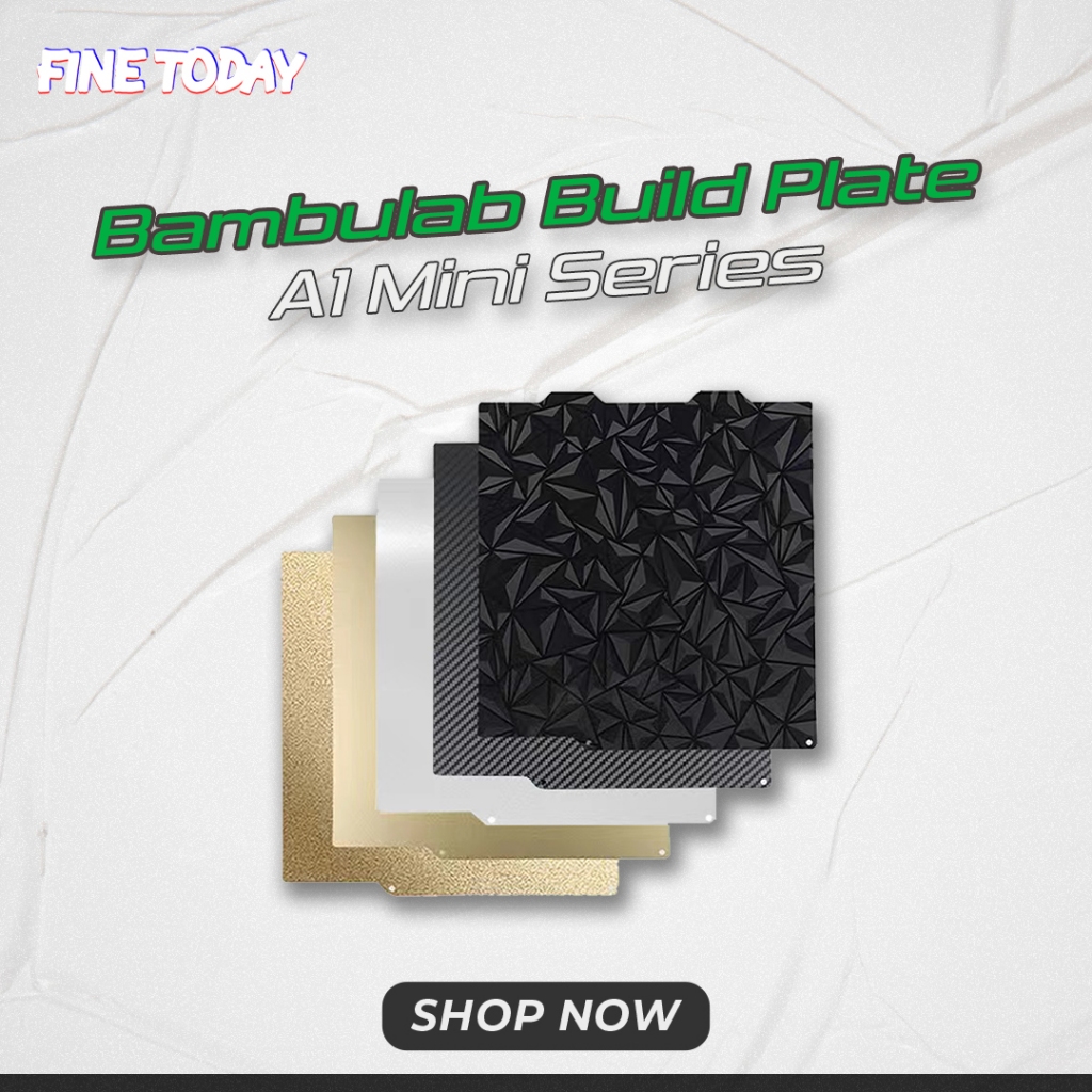 Jual Bambulab A1 Mini Flexible Build Plate Textured Smooth PEI Gold ...