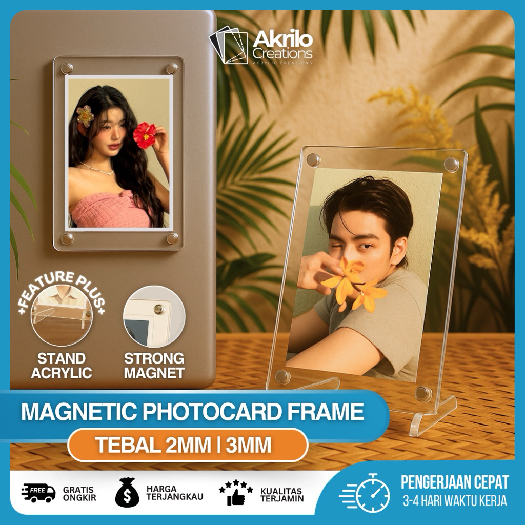 Jual Frame Photocard Akrilik Magnetic | Frame PC 2R 3R 4R 5R Acrylic ...