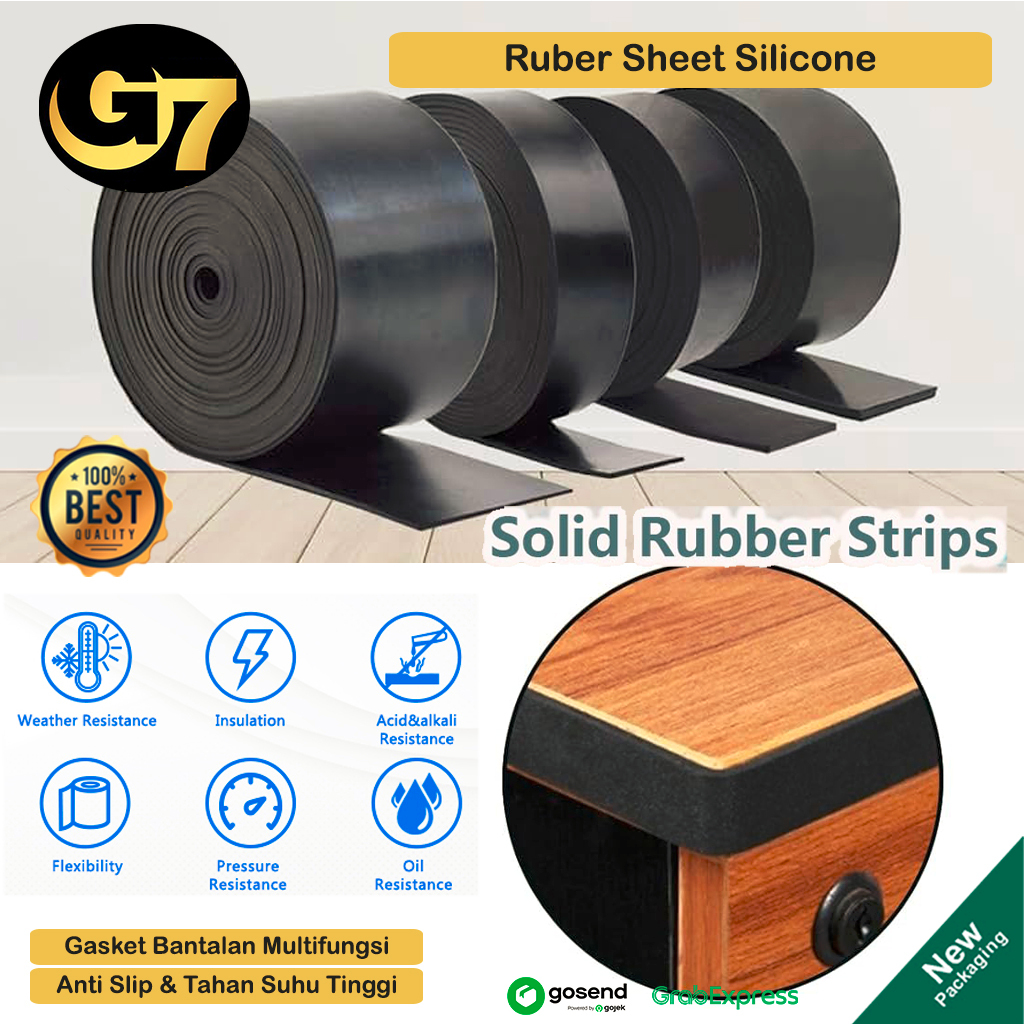 Jual Karet Anti Slip Rubber Stripn Hitam Tebal 1mm 2mm 3mm 4mm 5mm 6mm Lebar 2cm 3cm 4cm 5cm ...