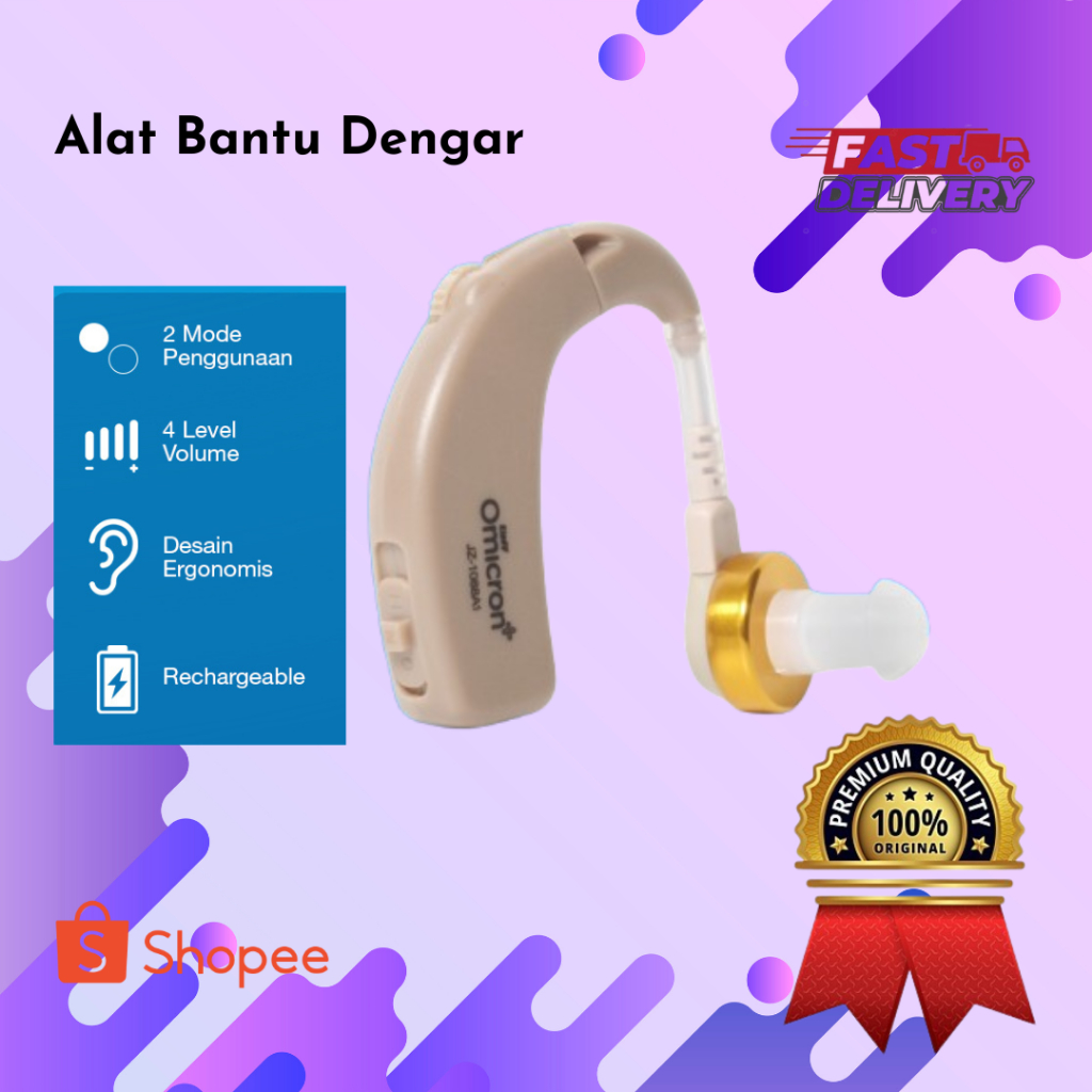 Jual Alat Bantu Dengar Telinga Charger Tanpa Kabel Mini Untuk Orang Tua Original Omicron ...