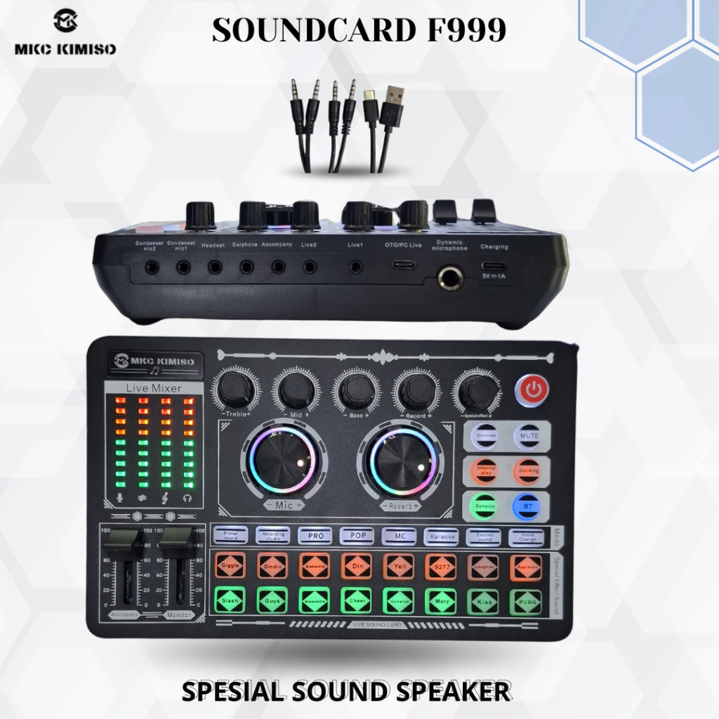 Jual SOUND CARD MIXER F999 LIVE WIRELESS FOR PC HP WARNA RANDOM ...