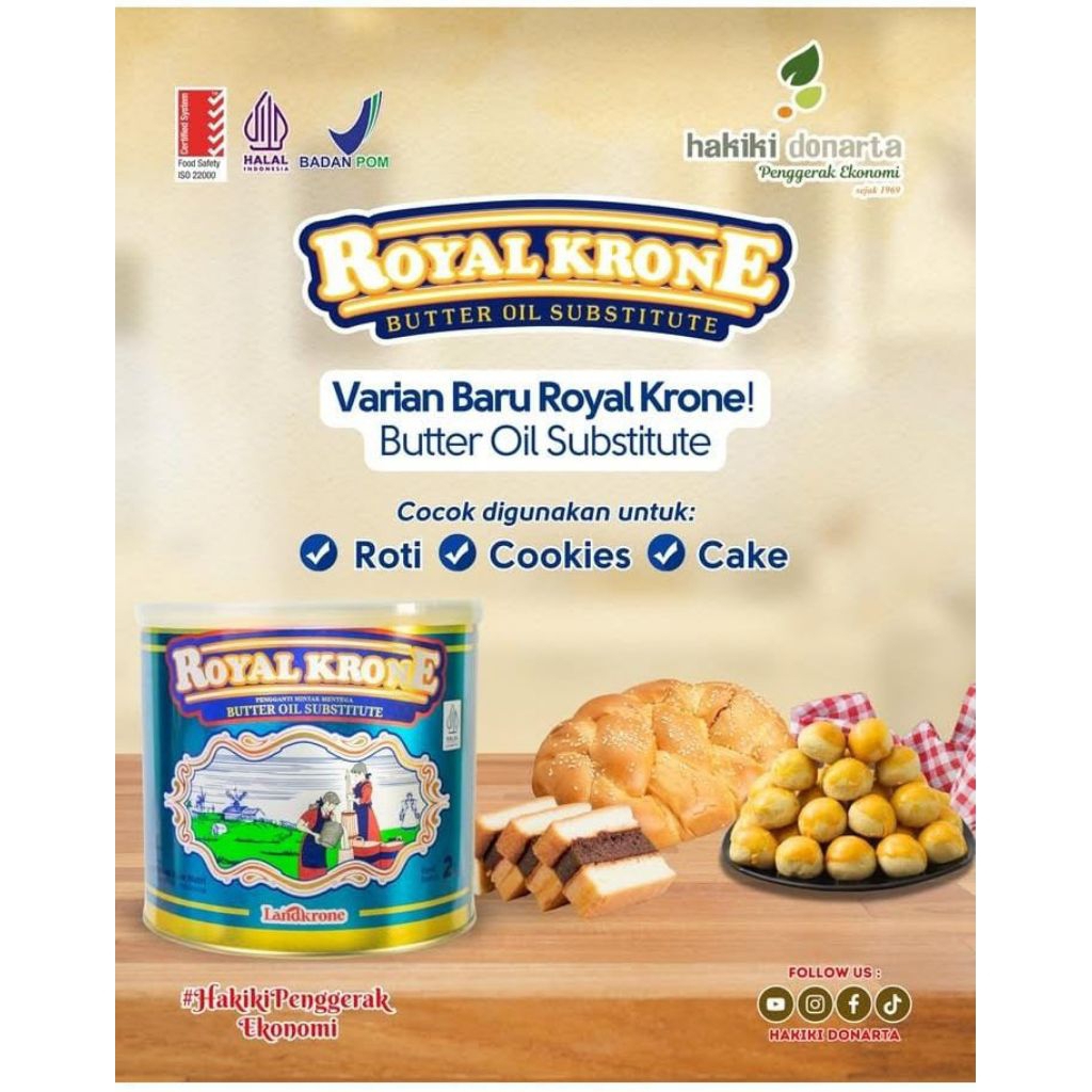 Jual Royal Krone Butter Oil Subtitute / Unsalted Butter 2kg | Shopee Indonesia