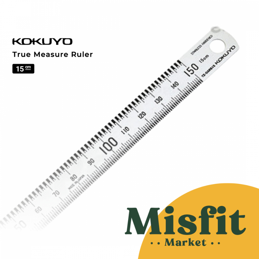 Jual Kokuyo True Measure Stainless Steel Ruler 15 cm Penggaris Besi ...
