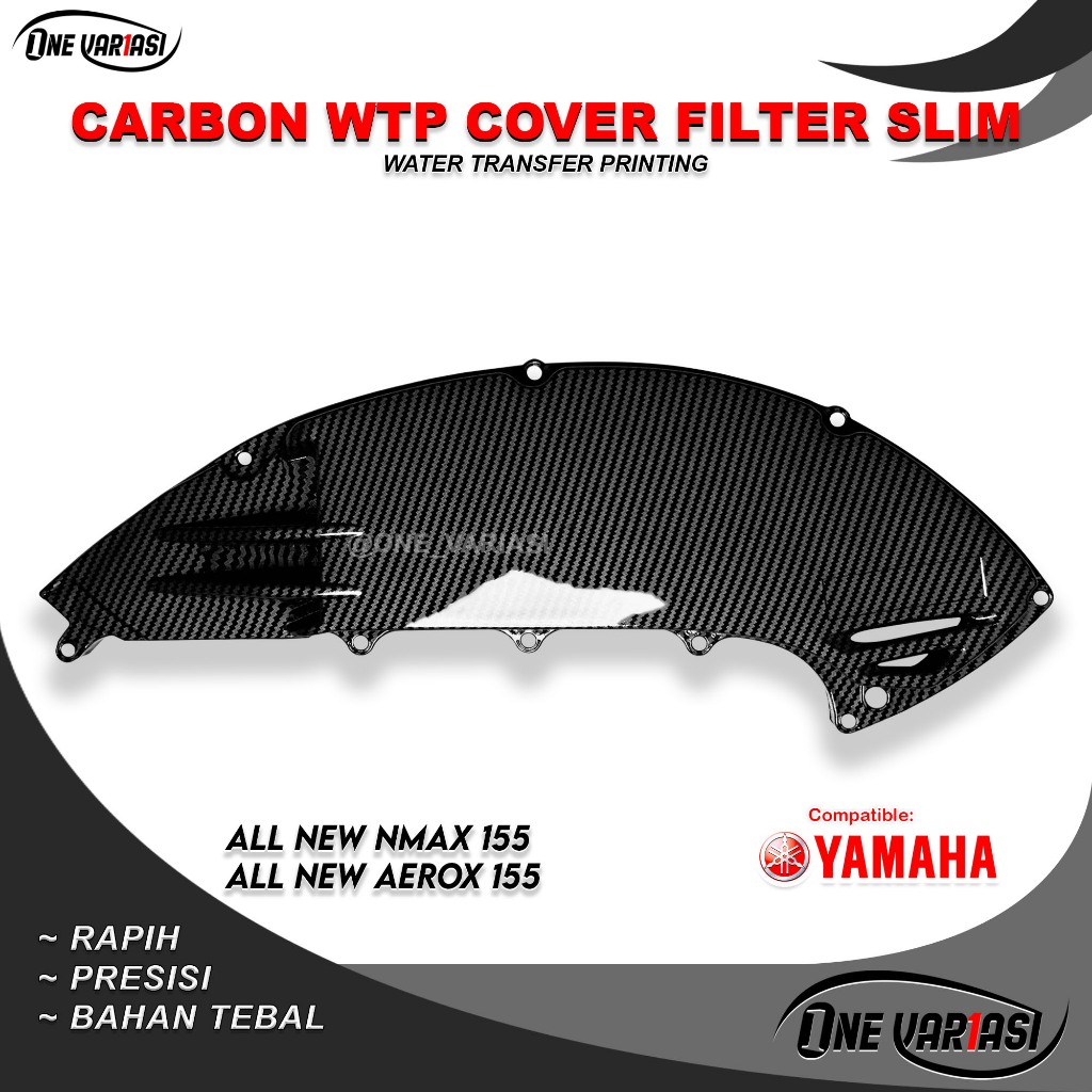 Jual COVER SLIM TUTUP BOX FILTER SLIM AEROX NEW CARBON / TUTUP BOX ...