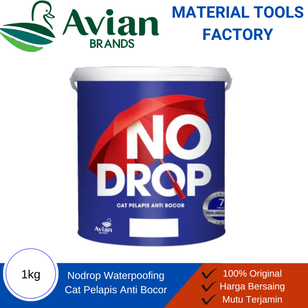 Jual No Drop 1kg Ready Mix / Cat anti Bocor nodrop 1kg / cat waterproofing / cat pelapis anti ...