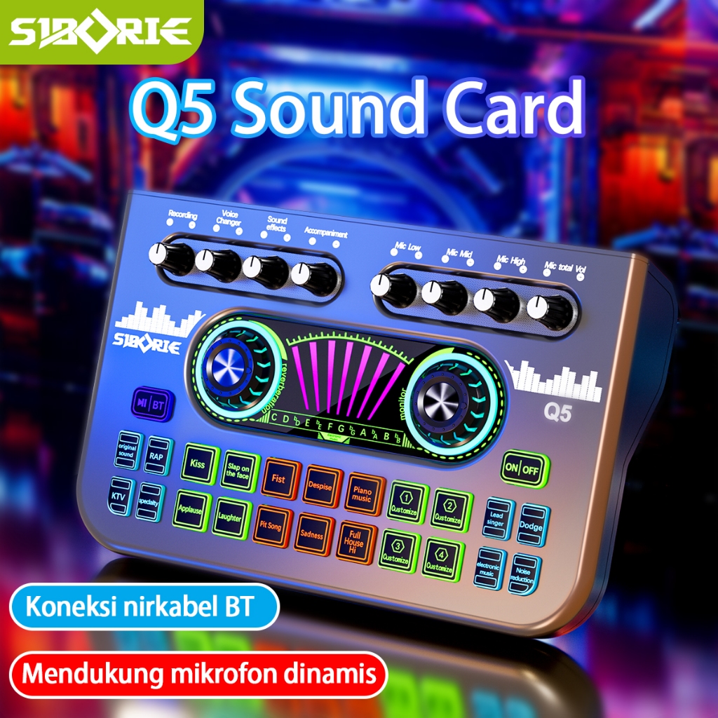 Jual Siborie Soundcard Q5 soundcard Audio USB External Sound Card mic ...