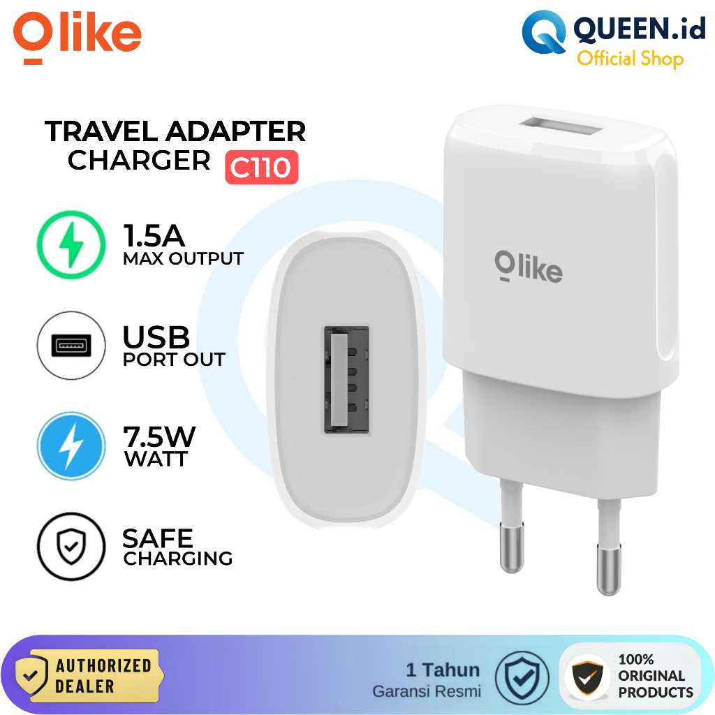 Jual Olike C110 Charger Adaptor 5V 1.5A USB PORT Safe Power Adapter ...