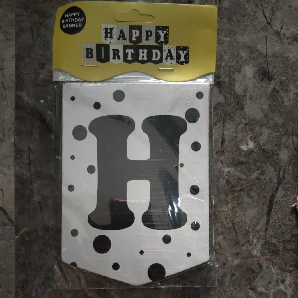 Jual Banner HBD motif Mix Lilin Polka Hitam | Shopee Indonesia